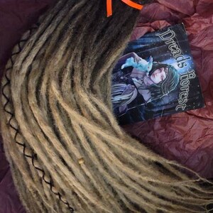 Wool Dreads Full Set DE Dreadlocks Extensions Double Ended Black-navy ...
