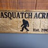 Personalized Sasquatch Wood Sign, Custom Carved Cabin Gift Man Cave ...