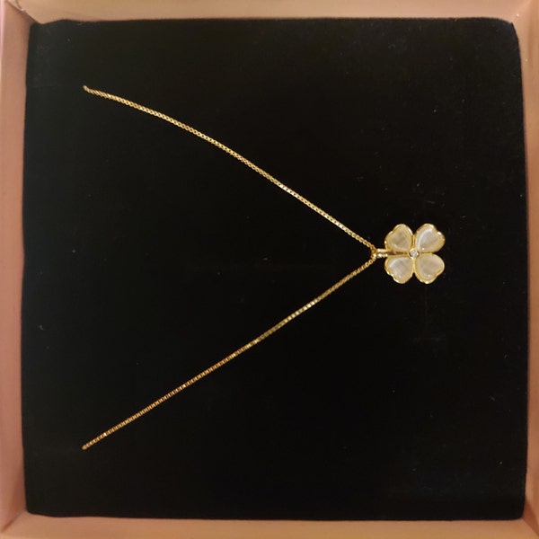 Gold Interlocking Paperclip Necklace, Dainty Interlocked Paperclip ...