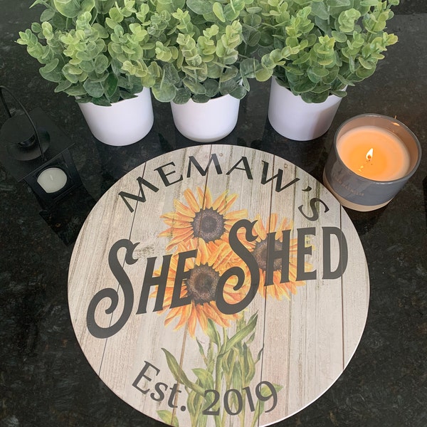 Personalized She Shed Sign She Shed Decor Gift for Her Garden Signs ...
