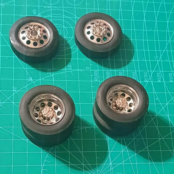 1:24/25 Scale Resin 3d Printed “pro-touring” Style Model Car Wheel Set ...