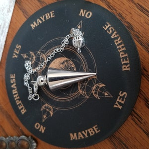 Triple Moon Pendulum Board Triple Moon Divination Board Altar ...