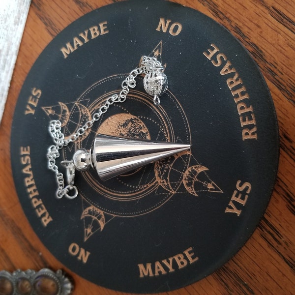 Triple Moon Pendulum Board - Triple Moon Divination Board - Altar ...