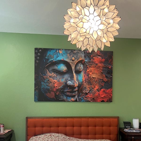 Abstract Deer Painting Print Stag Portrait Canvas Wall Art Wildlife Art ...