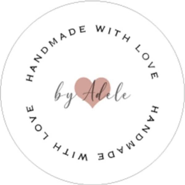 Handmade With Love Label | Made With Love Label | Bakery Round Stickers ...