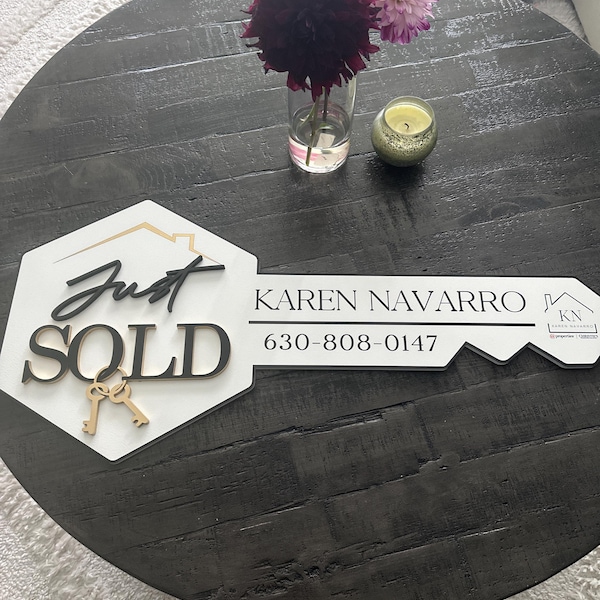 Closed Sign, Sold Wooden, Closing Gift Real Estate Agent Broker ...