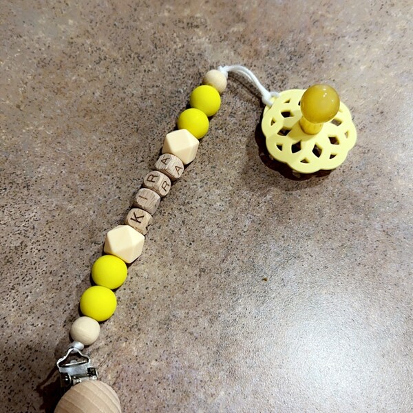 Personalized Custom Pacifier Clip | Custom Baby Name | Personalized ...