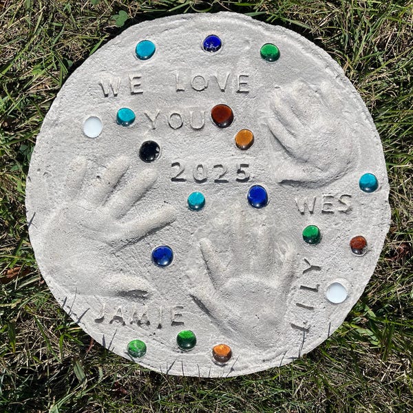 Large Stepping Stone Kit, 12 or 14 Inch Stepping Stone, Handprint ...