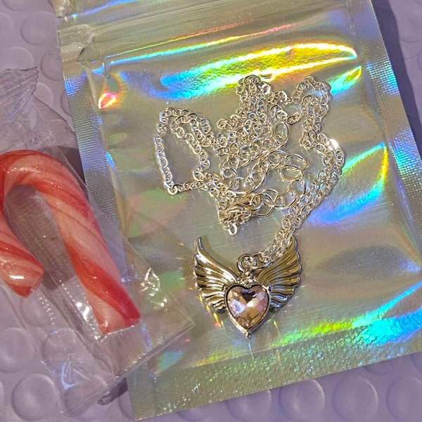 Purple Heart + Silver Angel Wings Belly Bar | Piercings, Handmade ...