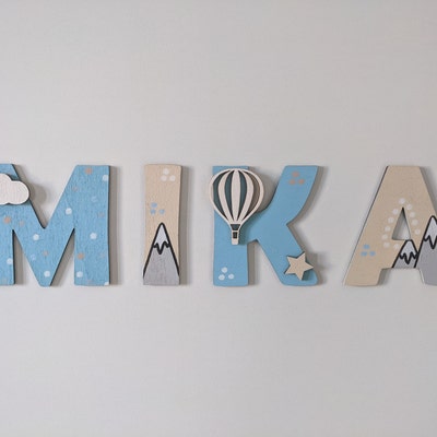 Wooden Letters Children's Room Door Names - Etsy
