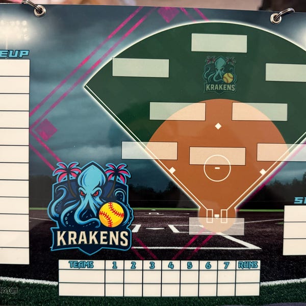9"x12" Metal Custom Dugout Lineup Board - Etsy