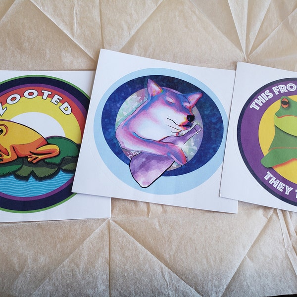 Big Weirdcore Cursed Dog Artist Sticker Vinyl Decal | Strange Lorge ...