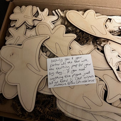 10x Wooden Fish Shapes / Fish Blanks From 40mm Tall 3mm Thick Laser Cut ...