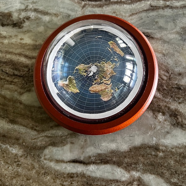 Flat Earth Map Dome Display Model - Wood Base, Acrylic Dome, Gift - Etsy