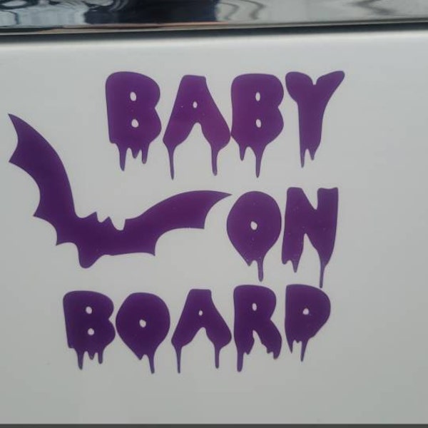 Baby Bat on Board Car Decal - Etsy
