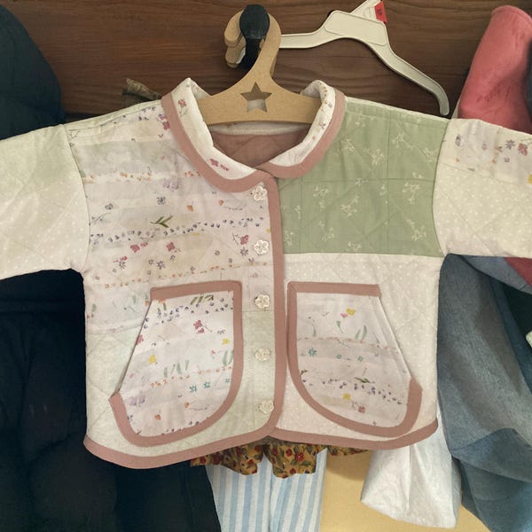 Kids Flora Jacket Sewing Pattern - Digital PDF - Size 2-12 - Quilted ...