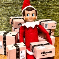 Christmas Elf Sized Elfazon Boxes amazon Elf Prop Idea Digital Download ...
