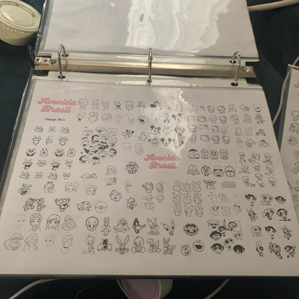 Curves & Chaos Nail Art Template | Nail Trace Practice Sheet ...