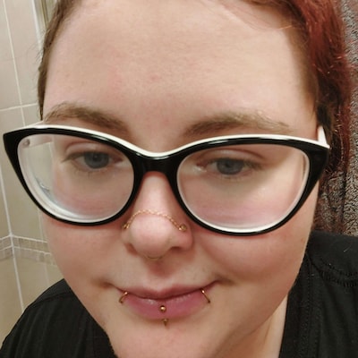 O Ring Bridge Piercing Chain, Bridge Piercing Jewellery,nose Chain ...