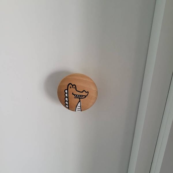 Woodland Forest Critter Nursery Knobs - Hand Painted Boho Bear, Deer, Raccoon, Rabbit, Owl, and ...