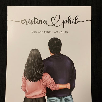 Personalised Couple Print Couples Gift Gift for Her - Etsy