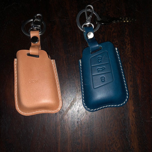 Volkswagen [2A-3] Leather Key Fob Cover for VW - Tiguan, Passat, Jetta ...