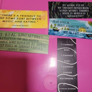 Bookmark Bundle Literary Quotes - Etsy