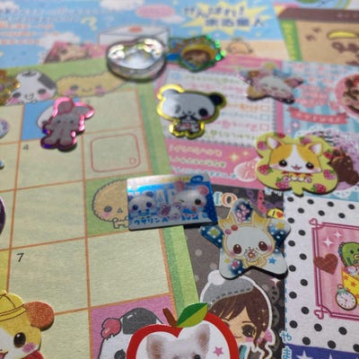 Rare 71-piece Kawaii trend Mix Themed Japanese Sticker Flake Pack by ...
