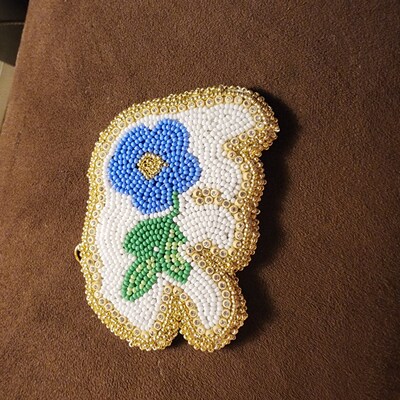 Native Beadwork Template Animal Florals Pow Wow Size Bear, Wolf, Moose ...