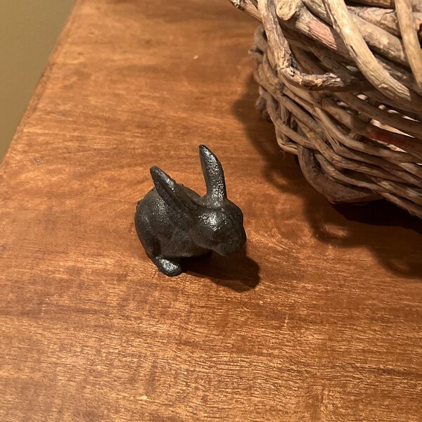 Large Heavy Cast Iron Sitting Rabbit Heavy Big Bunny - Etsy