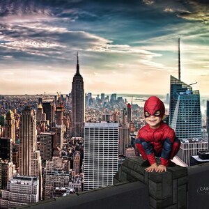 Superhero Digital Background, Super Hero Cosplay Backdrop, New York ...