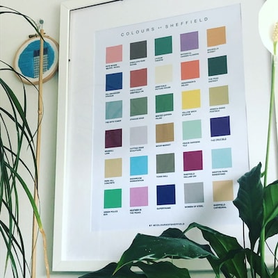 Colours of Sheffield Print version 1 - Etsy