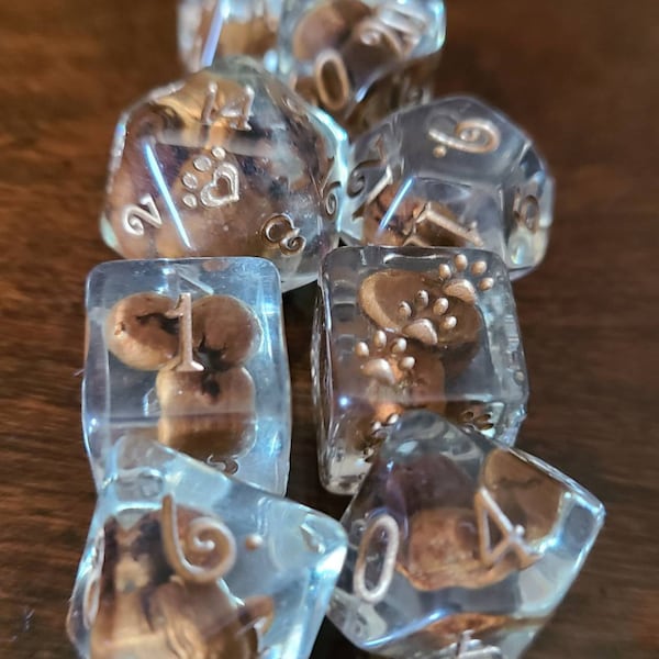 Coffee Bean Dnd Dice Set: Real Coffee, Copper Font - Etsy