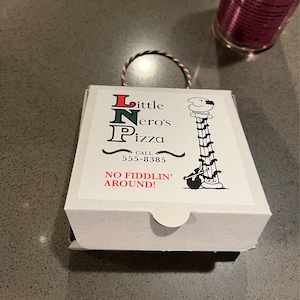 Home Alone Inspired Little Nero's Pizza Box Ornament WITH PIZZA INSIDE ...