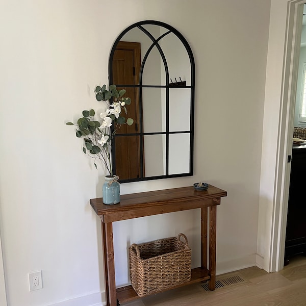 36 Inch Rustic Console Table Extra Narrow 36 Inch Sofa Table Entryway ...