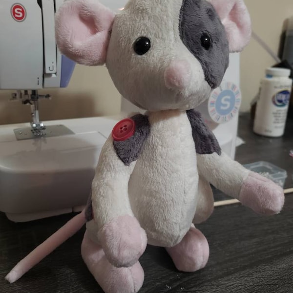 Jointed Stuffed Mouse - PDF Sewing Pattern & Tutorial |how to Sew a Toy ...