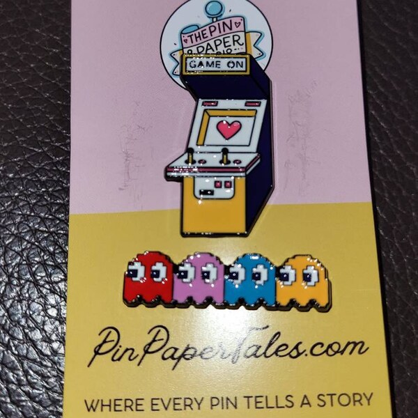 Retro Arcade Enamel Pin Set-game on | Pac-man Enamel Pin | Retro Arcade ...