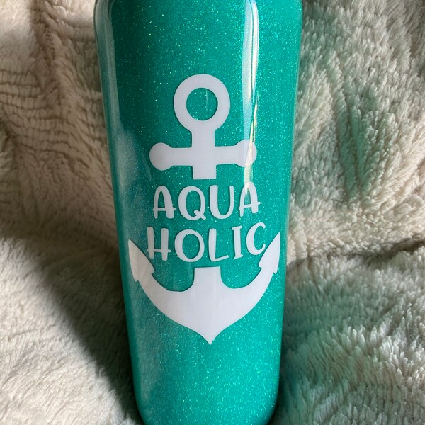 Aquaholic Decal, Anchor Sticker, Vinyl Decal for Tumbler, Laptop ...