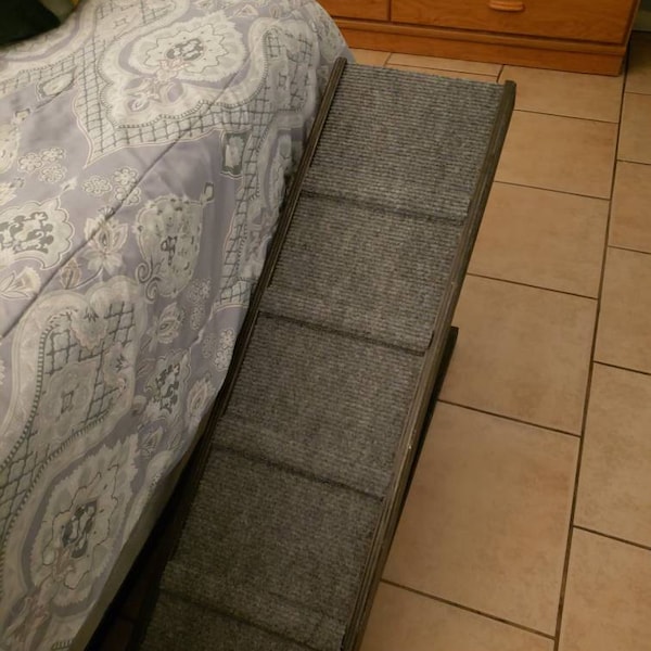 12x56 Adjustable Ramp 2 Side Rails Carpet Traction Bumps Small to ...