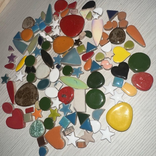 Colorful Random Mix Ceramic or Glass Mosaic Tile, BROKEN & CHIPPED ...