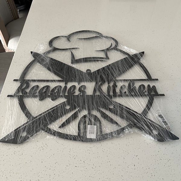 Personalized Chef Hat Metal Sign Wall Art, Kitchen Metal Wall Deco ...