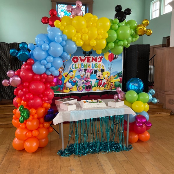 Personalised Mickey Clubhouse Birthday Backdrop Etsy 2852