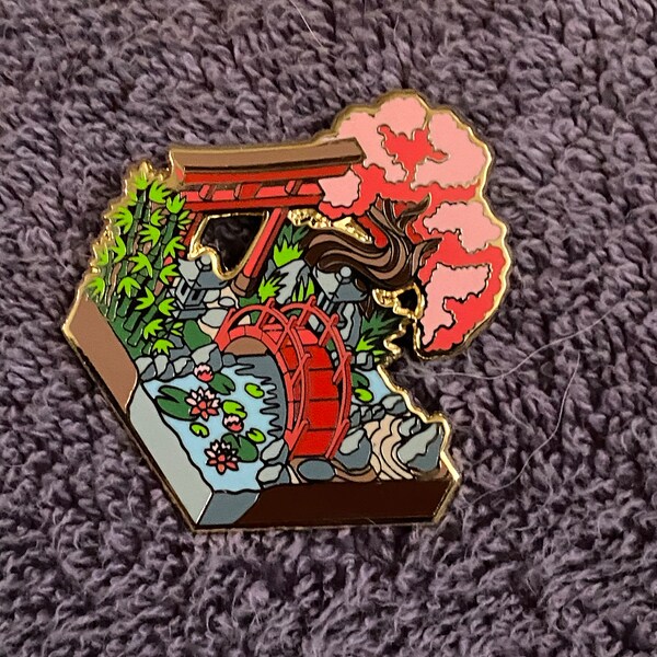 Enamel Pin - Isometric Japanese Zen Garden Hard Enamel Pin - Etsy