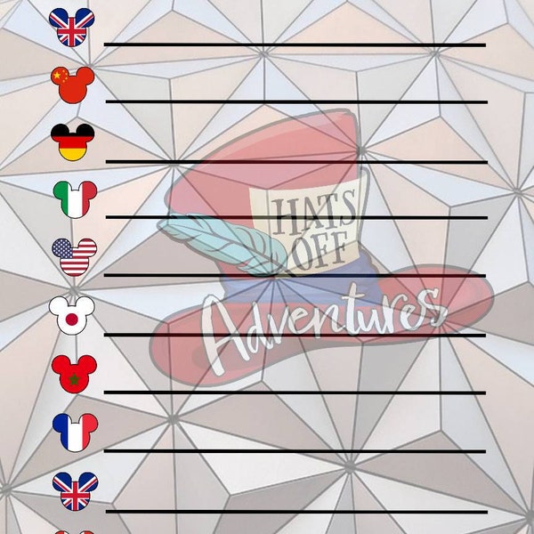 Epcot World Showcase Flags | SVG | PNG | JPG - Etsy