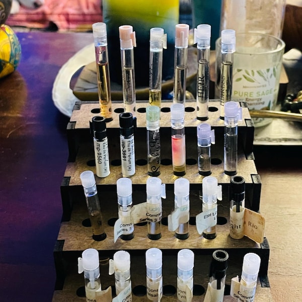 Tiered Vial Display: Perfume Oil & Essential Oil Sample Holder - Etsy