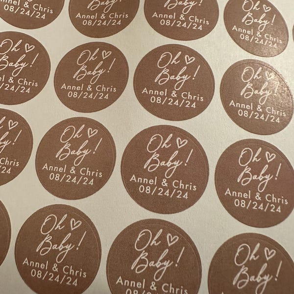 Oh Baby Thank You Stickers Baby Shower Favors, Thank You for ...