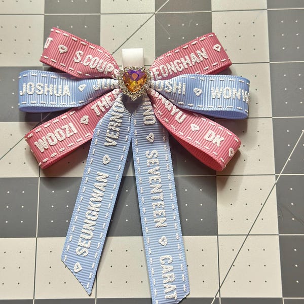 SEVENTEEN SVT Caratbong Ribbon Bow Keychain Pendant Light Stick Lanyard ...