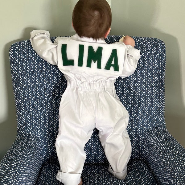 White Uniform Boiler Suit for Kids Coveralls Uniform Kid Caddie Caddy ...