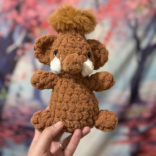 LOW SEW the Woolly Mammoth Crochet Pattern - Prehistoric Bitsy Buddy - Etsy