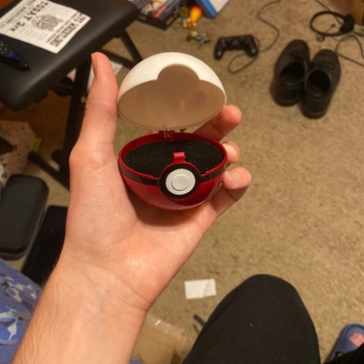Large Pokemon Pokeball Ring Box - Etsy